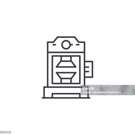 산업 프레스 선형 아이콘 개념입니다 산업용 프레스 라인 벡터 기호 상징 그림 강철에 대한 스톡 벡터 아트 및 기타 이미지 강철 공장 산업 건물 공학 Istock