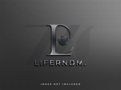 دانلود موکاپ لوگو حروف انگلیسی متالیک دیواری رنگ نقره ای دانلود رایگان فایل لایه باز، Psd