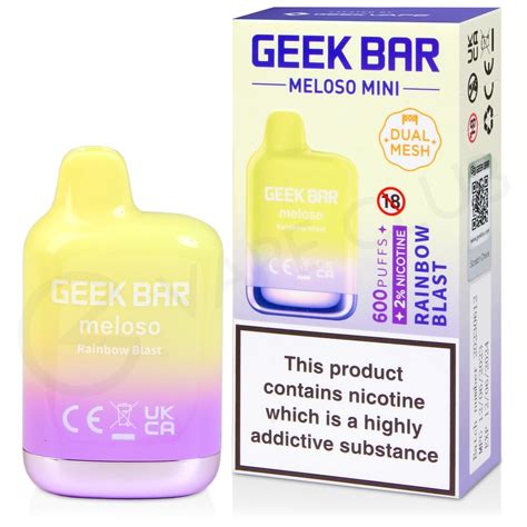 Geek Bar Meloso Mini Rainbow Blast Disposable Vape 3 For £12