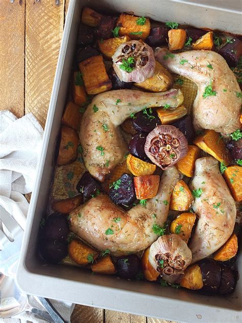 Easy Chicken Tray Bake With Garlic And Rosemary Elizabeths Kitchen Diary