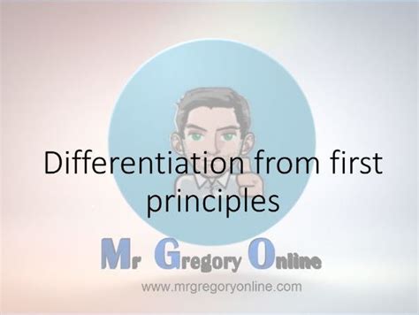 Differentiation From First Principles Teaching Resources