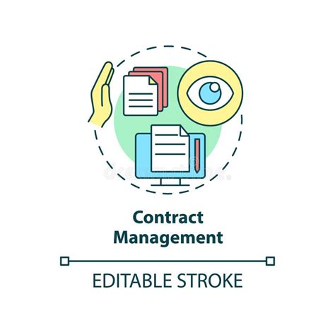 Contract Management Concept Icon Stock Vector Illustration Of Tracking Business 241664135