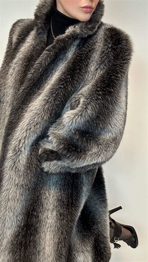 Alexis Faux Fur Maxi Coat Scandicmama