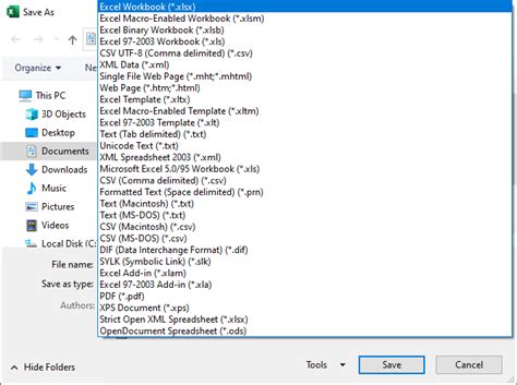 Excel File Formats Types And Extensions