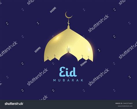 Eid Mubarak Islamic Background Template Vector Stock Vector Royalty Free 2441571663 Shutterstock