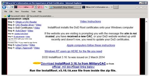 How To Import DOD Certs For CAC And PIV Authentication