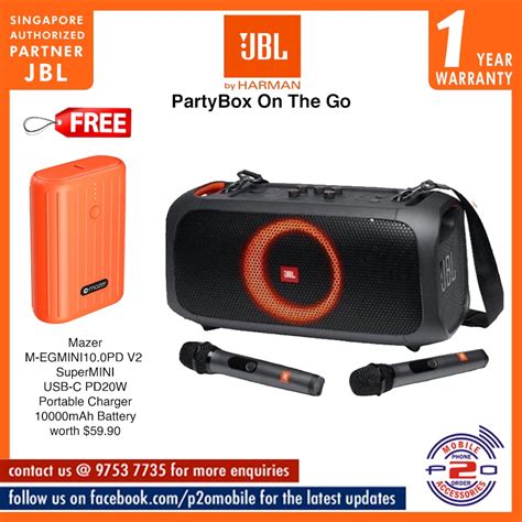 JBL PartyBox On The Go Portable Party Speaker JBL Partybox OTG Shopee Singapore
