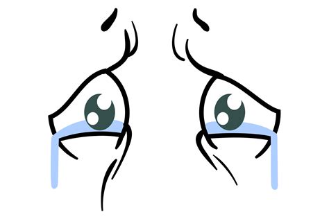 Crying Eyes Full Of Tears Comic Emotion Graphic By Microvectorone