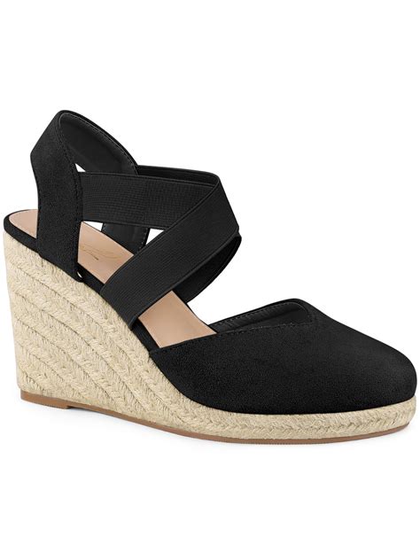 Perphy Platform Closed Toe Espadrille Wedge Heel Sandals For Women