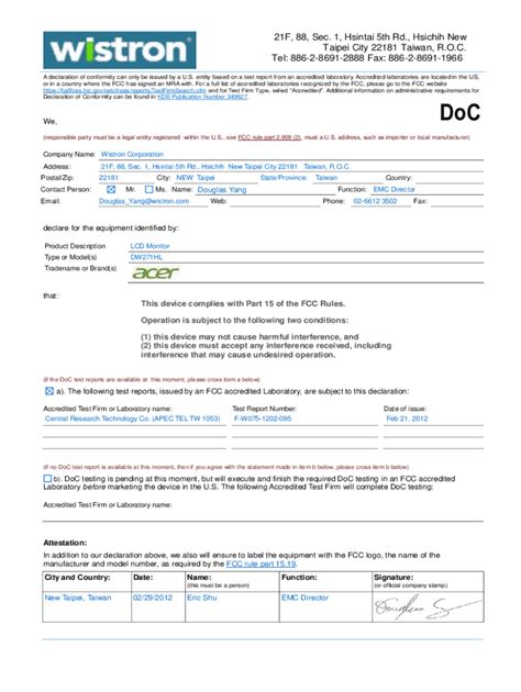 Fillable Online Ec Declaration Of Conformity Lenovo Static Resource