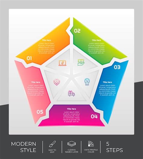 Premium Vector Infographic Vector Design With 5 Steps Can Be Used For Workflow Presentation