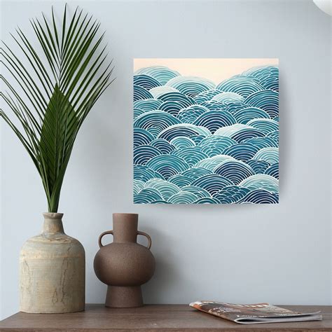 Canvas Wave Wall Art Modern Minimalist Waves Design Print Canvas Wave Gift Ideas Etsy