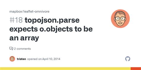 Topojson Parse Expects O Objects To Be An Array Issue 18 Mapbox