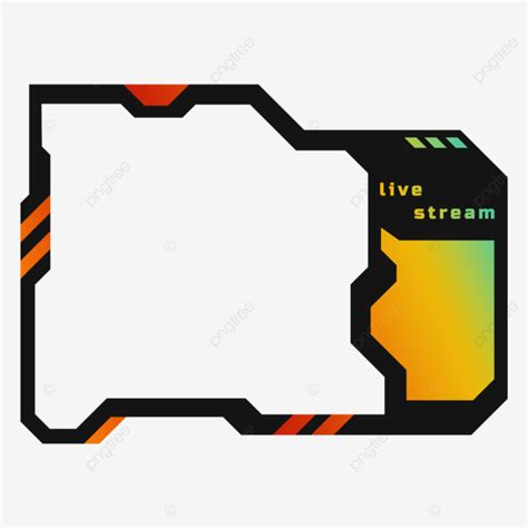 트위치 스트리머용 라이브 스트림 오버레이 게임 테두리 기술 프레임 흐름 경련 라이브 Png 일러스트 및 Psd 이미지 무료 다운로드 Pngtree