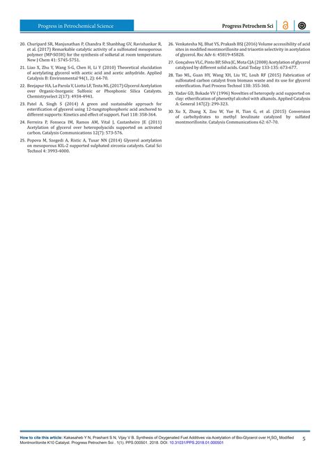 Synthesis Of Oxygenated Fuel Additives Via Acetylation Of Bio Glycerol Over H2so4 Modified