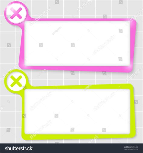 Set Two Text Boxes Text Multiplication เวกเตอรสตอก ปลอดคาลขสทธ Shutterstock