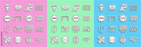 Set Line Site Map Monitor Mobile Tablet Ui Ux Design Front End Development Bezier Curve