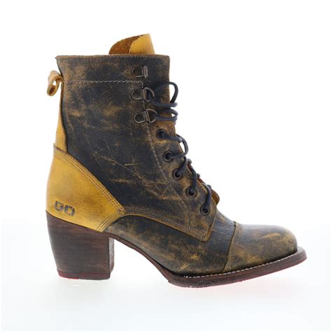Bed Stu Judgement F385001 Womens Black Leather Lace Up Ankle And Booties