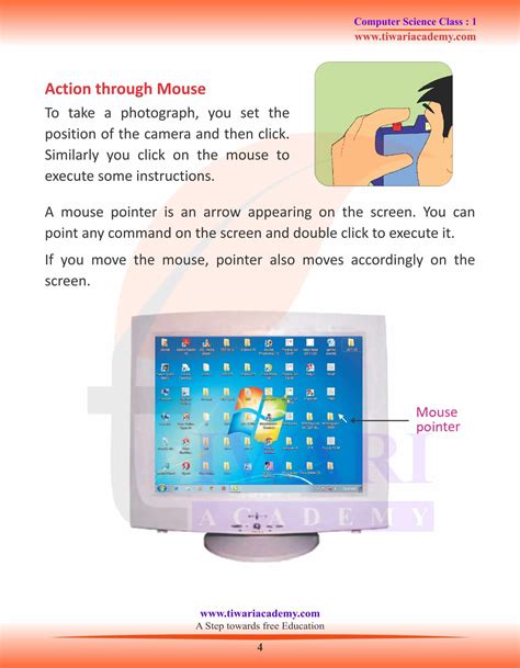 Class 1 Computer Chapter 7 Using The Mouse