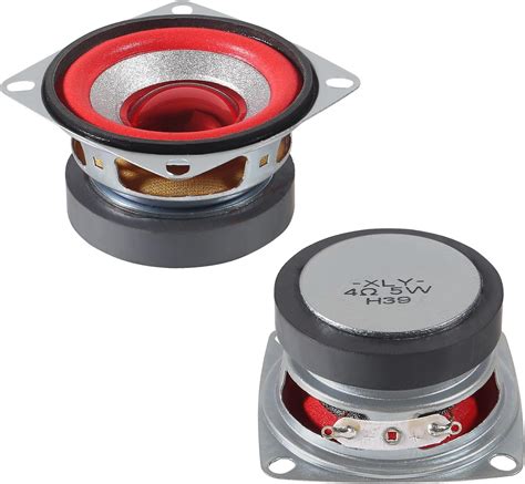 Dweii 2 Pack 4ohm 5w Full Range Audio Speaker Bass Stereo Woofer Loudspeaker