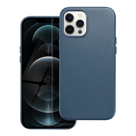 Leather Mag Cover Case Magsafe Tok Iphone 12 Pro Max Sötétk