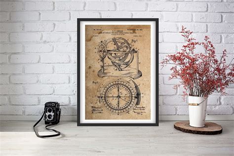 Stellar Compass Patent Printable Compass Poster Nautical Compass