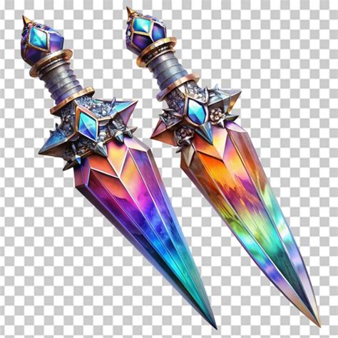 Vintage Colorful Dagger Concept Premium Ai Generated Psd