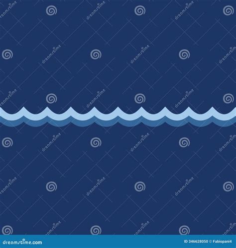Minimalist Deep Ocean Blue Wave Pattern Nautical Themed Background