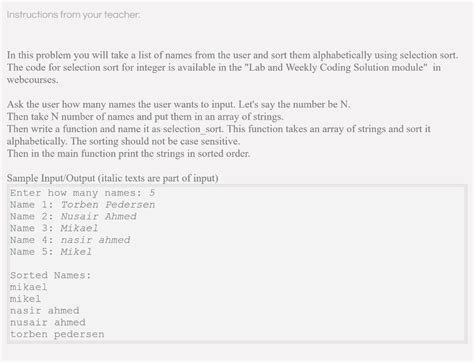 Solved Instructions From Your Teacher In This Problem You Chegg
