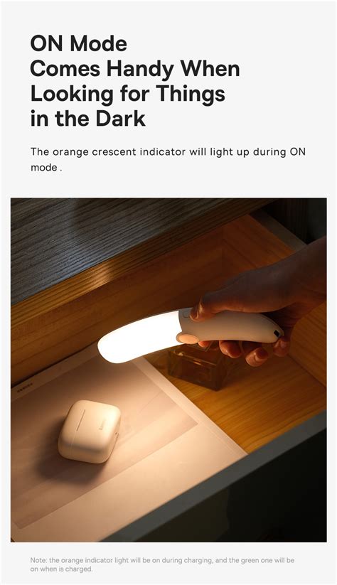Baseus Led Night Light Human Body Induction Usb Rechargeable Lamp