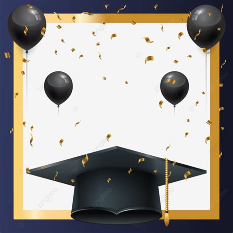 투명 배경에 황금과 검은 색 졸업 프레임 테두리 축하 Twibbon 눈금 국경 꼬챙이 Png 일러스트 및 벡터 에 대한 무료 다운로드 Pngtree 졸업