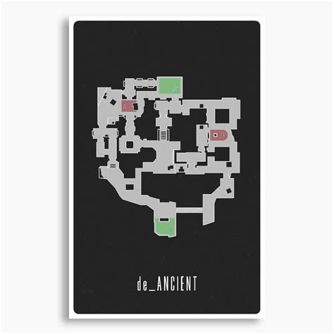 CS GO De Ancient Map Poster Gaming Wall Art Walmart