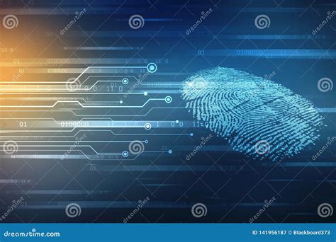 Fingerprint Authorization Access Concept Personal Data Protection Royalty Free Stock Photo