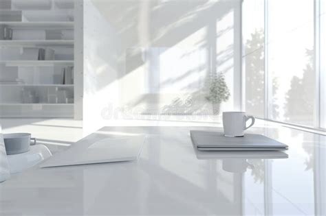 Modern Workspace With Notebook Office Desktop Businessman Work Desk Abstract Generative Ai