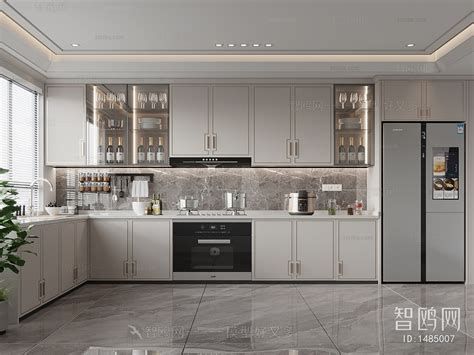新中式厨房3d模型下载 3dmax新中式厨房模型编号789308076 智鸥网