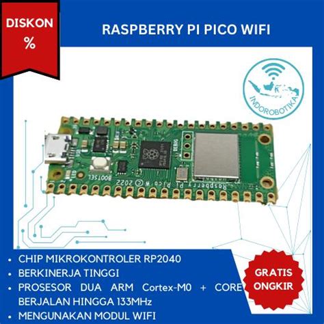 Promo Raspberry Pi Pico W Papan Mikro Wifi Kota Tangerang Selatan Indorobotika Tokopedia