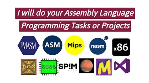 Do Assembly Language Programming Tasks And Projects In Masm Nasm Mips X86 Marie By Arcoder49