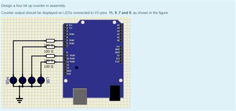 Solved Design A Four Bit Up Counter In Assembly Counter