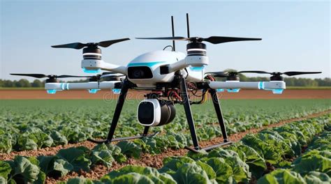 An Advanced Autonomous Robot Drone Equipped With Sensors And Ai Technology Is Operating In An
