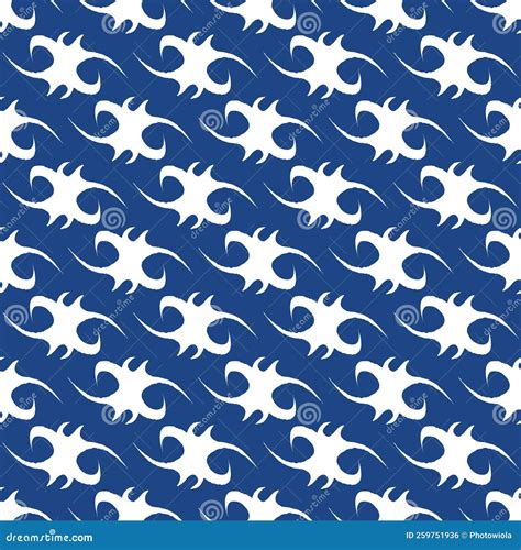 Seamless Pattern In Trendy Blue Color Stock Illustration Illustration