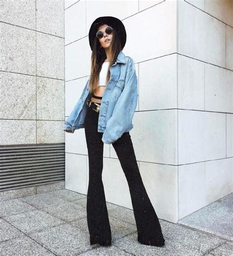 Black Bellbottoms Outfit Casual Work Outfits Fashion Outfits
