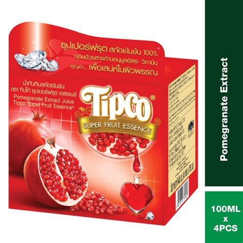 Tipco Super Fruit Essence Pomegranate Extract Juice 110ml X 4 Shopee Malaysia