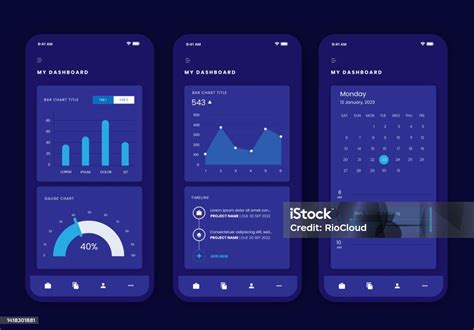 Dashboard Ui Mobile App Design Stock Illustration Download Image Now