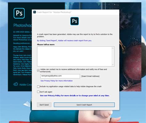 Crash Report Cant Open Photoshop In My Computer Adobe Product Community 10989689