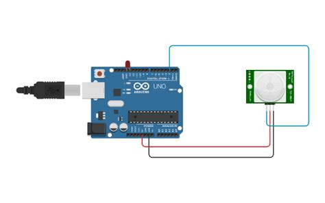 Circuit Design Infrared Motion Detector Tinkercad