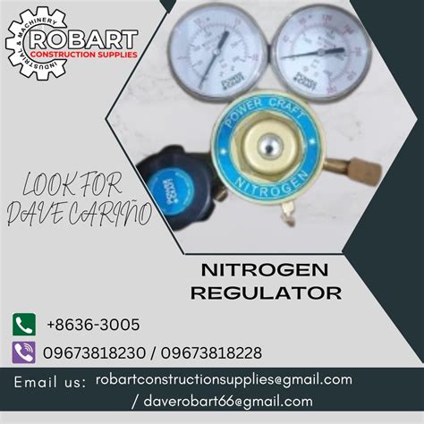 Nitrogen Regulator Commercial And Industrial Construction Tools And Equipment On Carousell