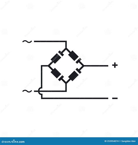 Diode Bridge Circuit Vector Illustration Concept Design Cartoondealer