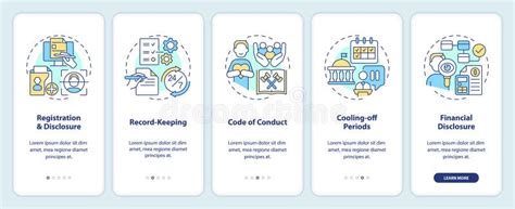 Multicolor Lobbying Government Concept With Linear Icons Stock Vector Illustration Of Simple