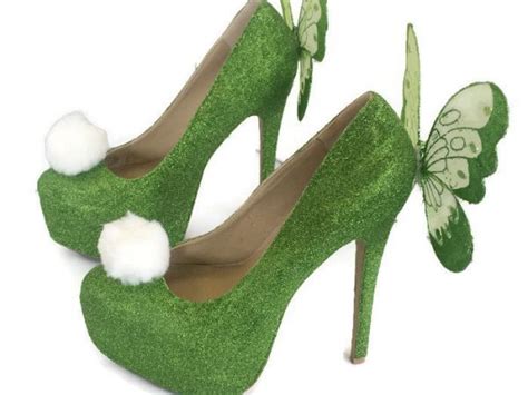 Tinkerbell Shoes Tinkerbell Shoes Sparkly Wedding Shoes Sparkly Shoes