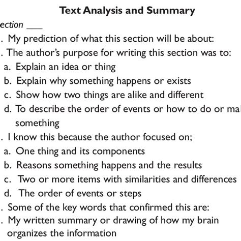 Text Analysis And Summary Form Download Scientific Diagram